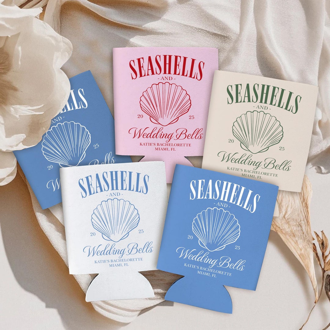 Personalized Bachelorette Party Decor, Custom Seashells and Wedding ...