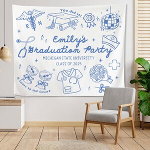 Personalized Graduation Party Decor 2025, Custom Nurse Graduation ...