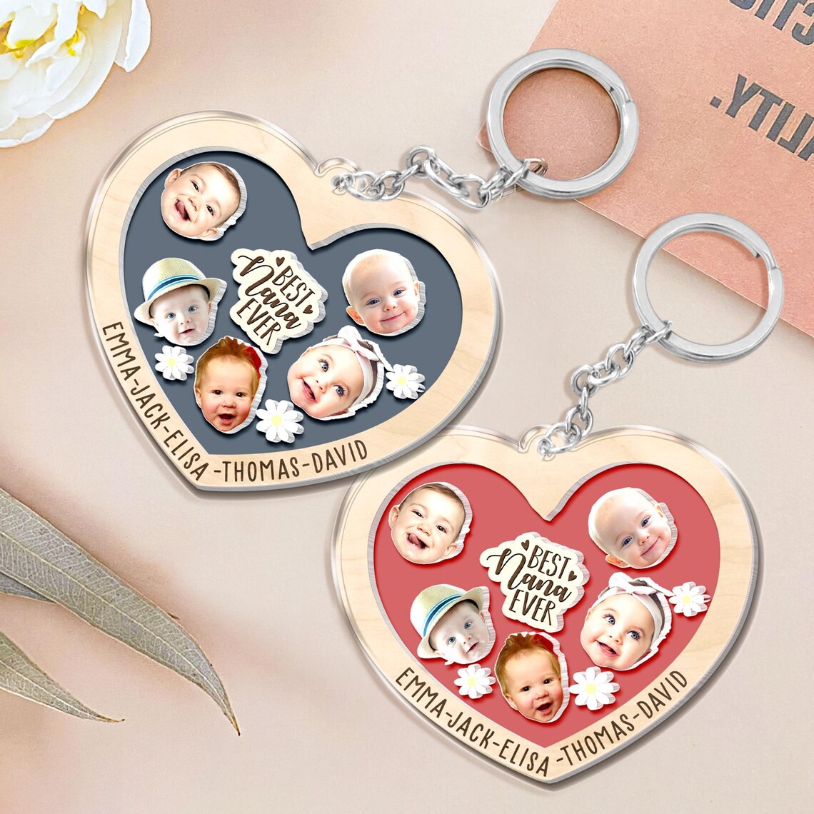 Personalized Mother's Day Gift for Grandma, Custom Grandkids Photo ...