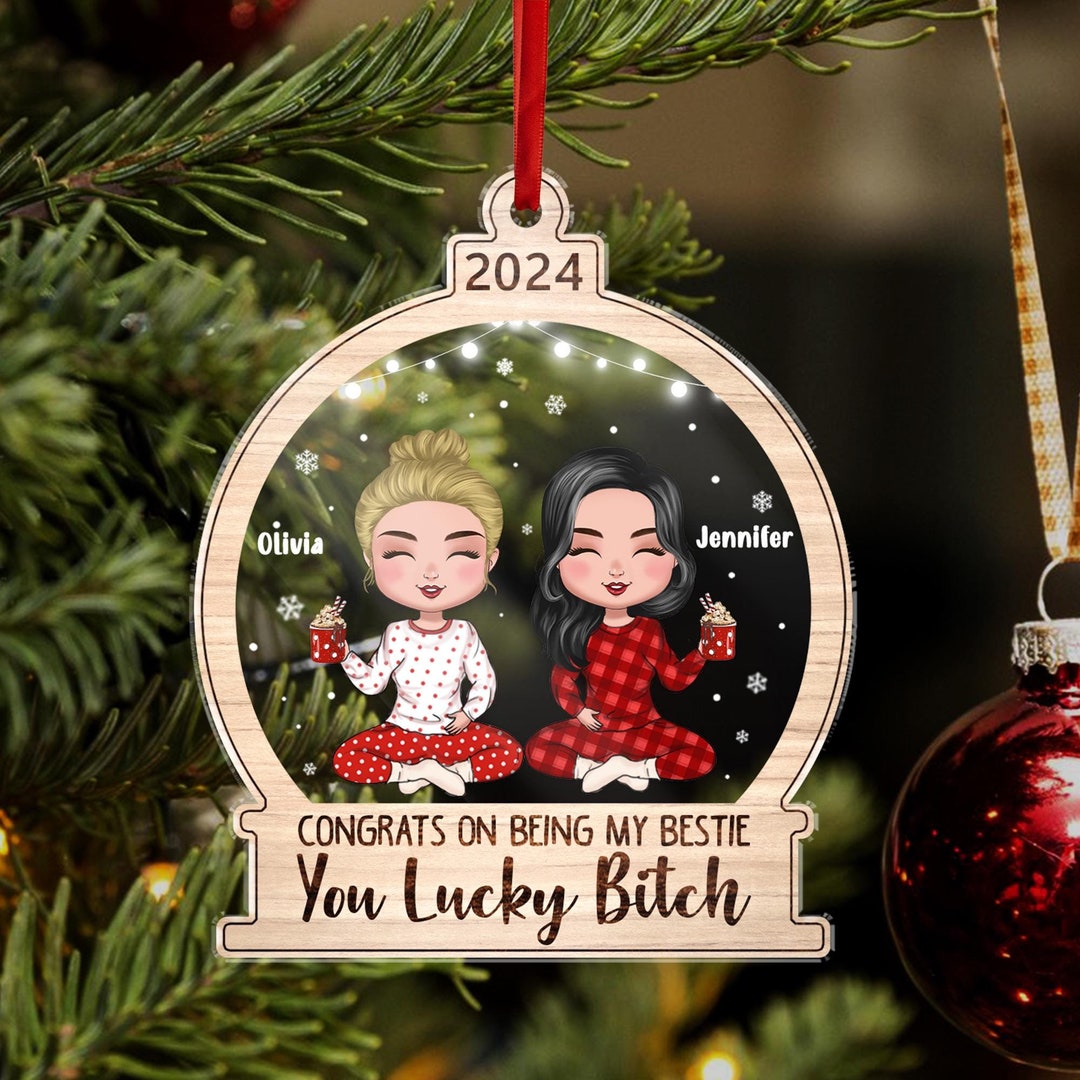 Personalized Besties Ornament, Best Friend Christmas Ornament, Bestie ...