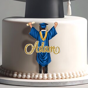 Personalized Graduation Cake Decor Gift, Custom Boy Graduation Cake ...