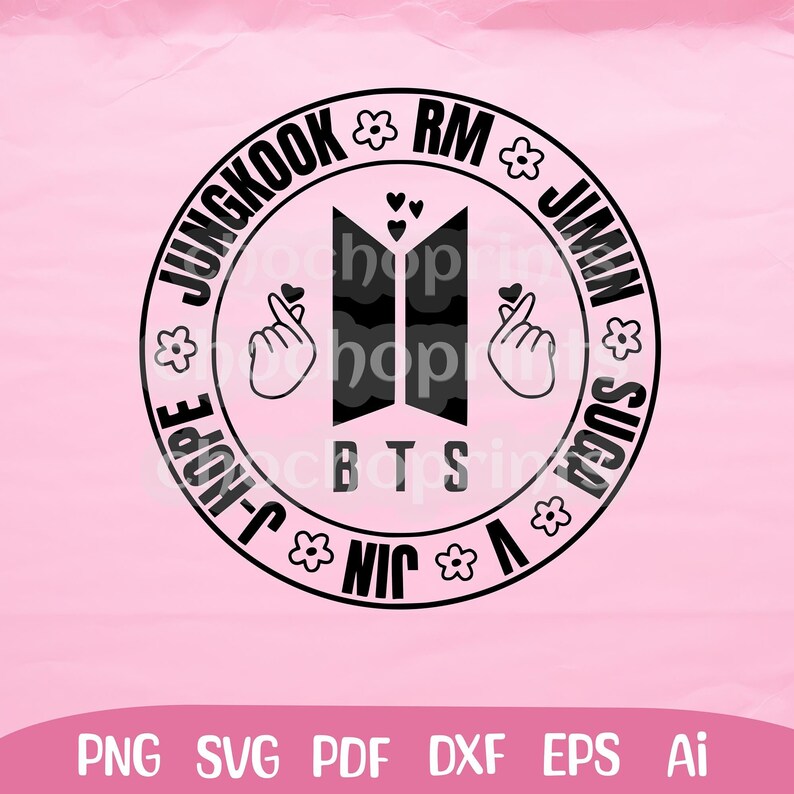 Bts svg / bts members svg/ KPop Digital Download / bts Download para ...