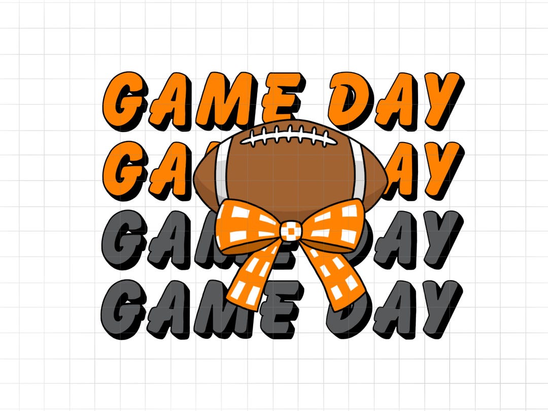 Orange and White Game Day PNG, University of Tennessee Colors - Etsy