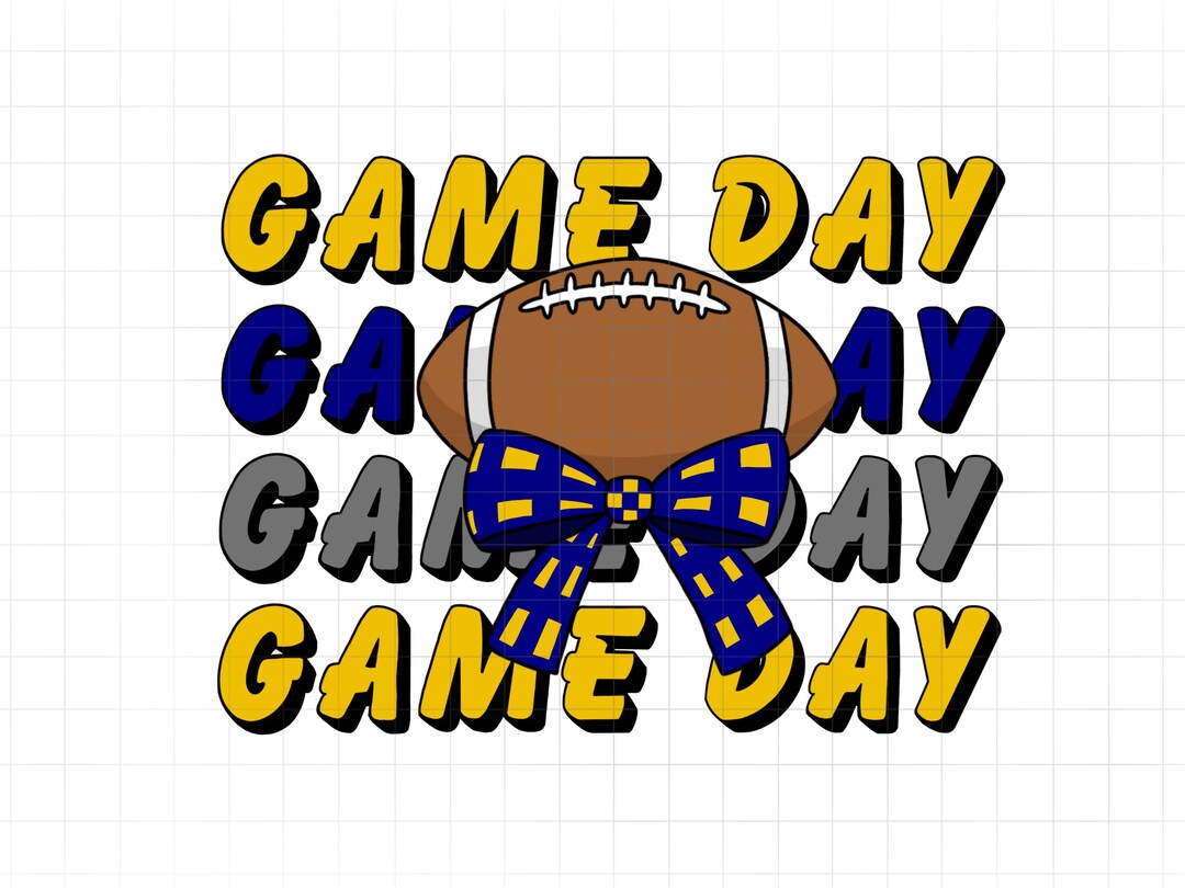 Blue and Gold Game Day PNG, East Tennessee State University Colors - Etsy