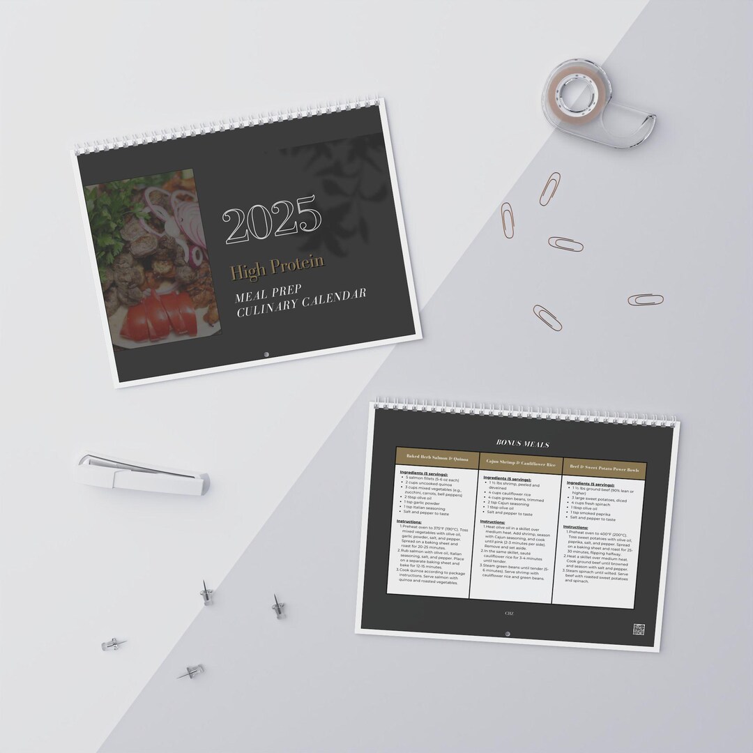 High Protein Meal Prep: 2025 Culinary Calendar - Etsy