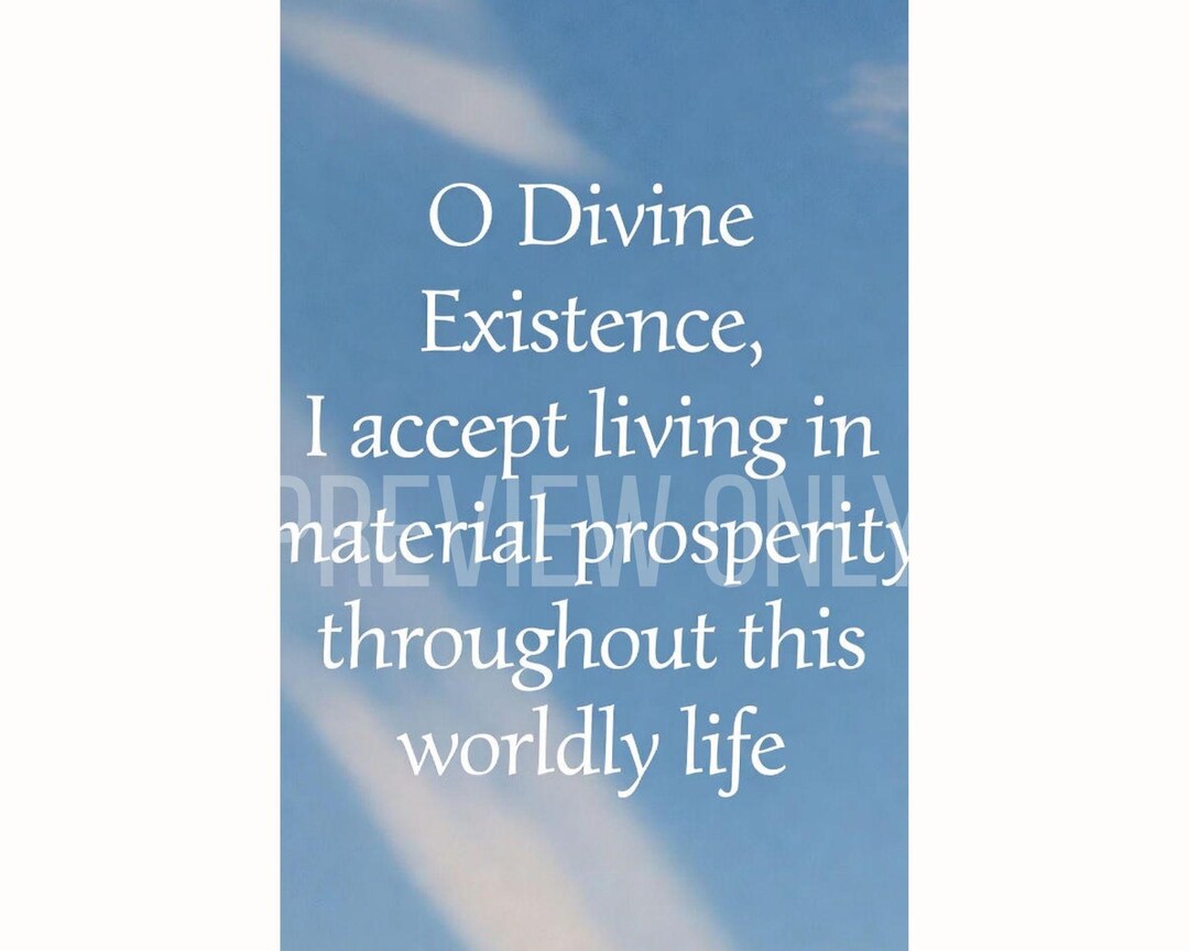 Divine Prosperity Affirmation Print - Etsy