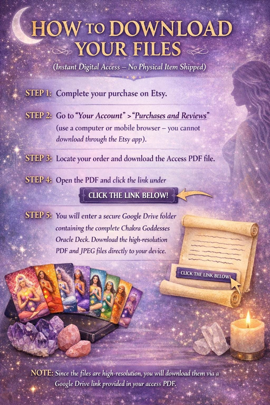 Chakra Goddesses Oracle Deck | 52 Printable Cards With Guidebook ...