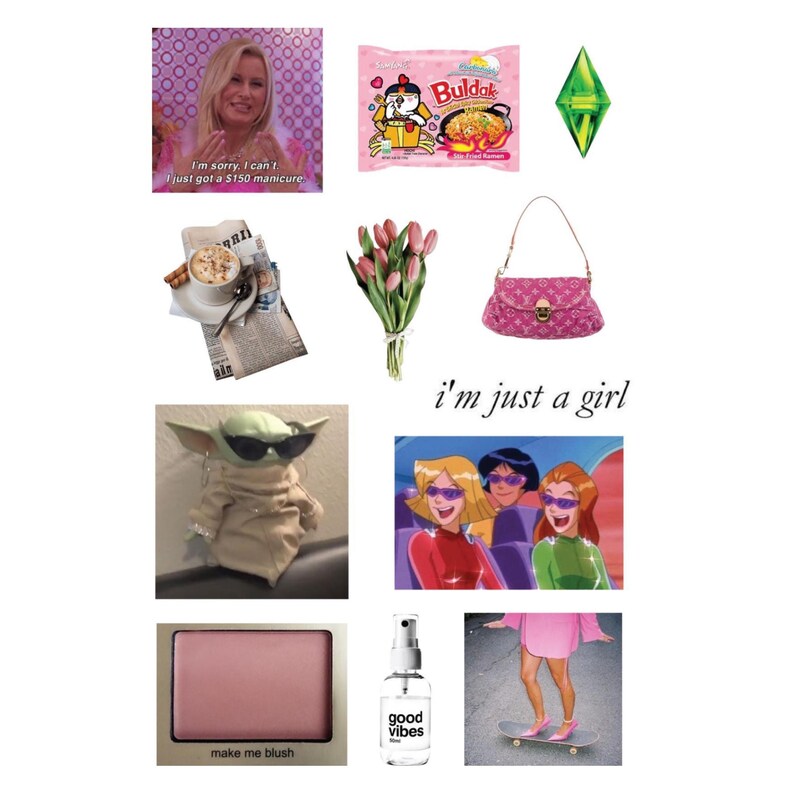 3D Sticker Sheet "i'm Just A Girl" / Stickers for Phones, Laptops ...