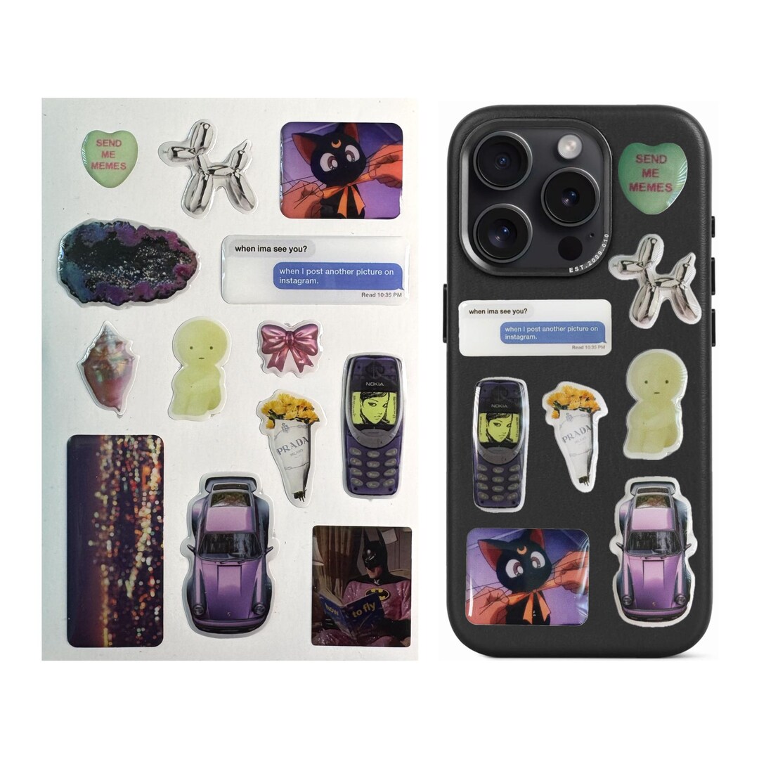 3D Sticker Sheet "purple Haze" / Stickers for Phones, Laptops, Kindle ...