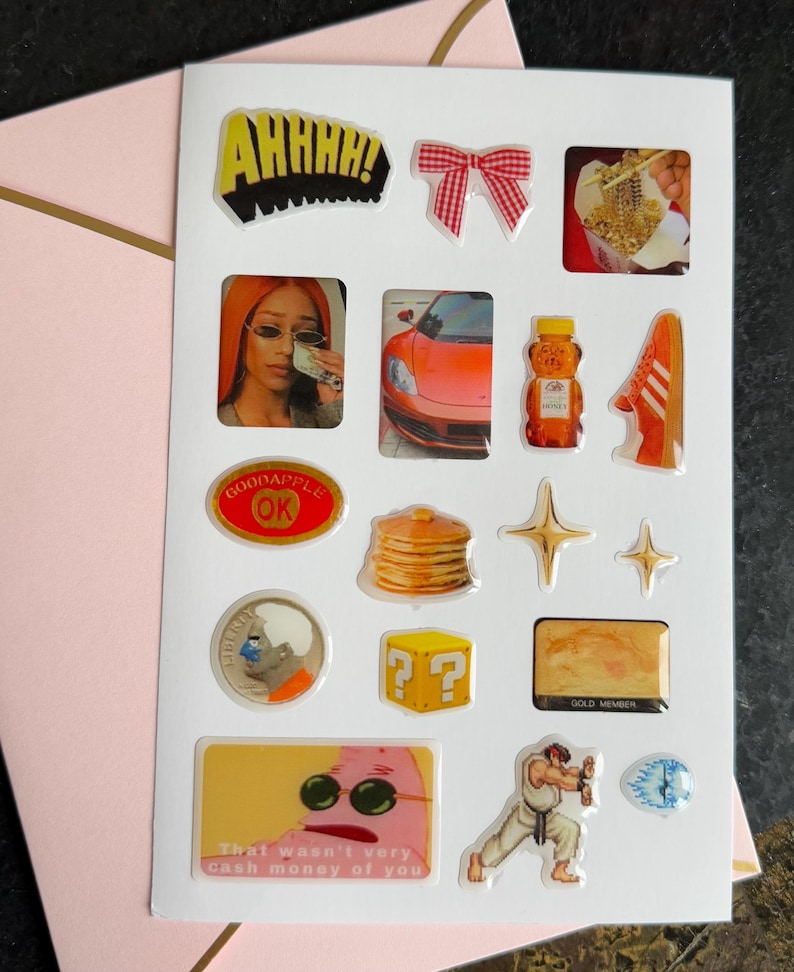3D Sticker Pack cash Money / Cool Girl Pinterest Stickers / Aesthetic ...