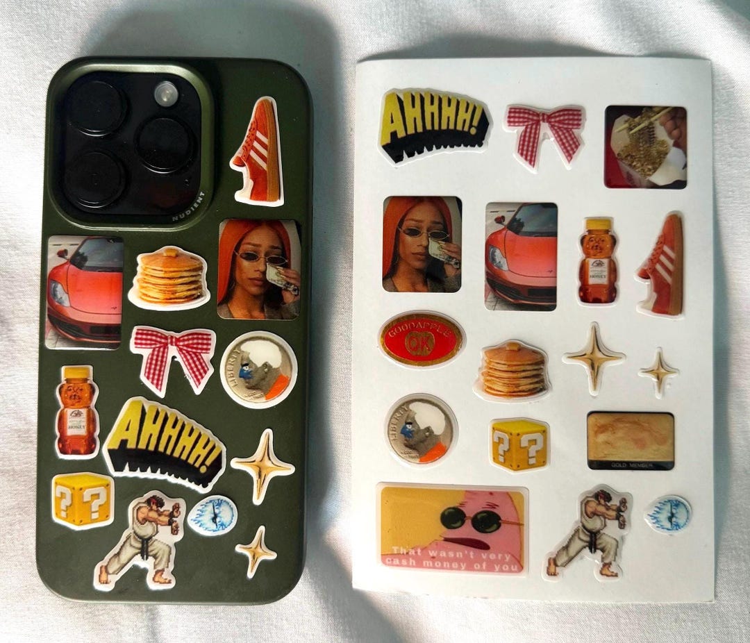 3D Sticker Pack cash Money / Cool Girl Pinterest Stickers / Aesthetic ...