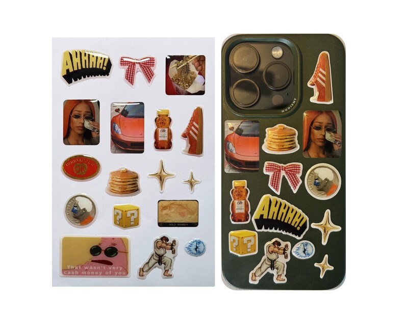 3D Sticker Pack cash Money / Stickers for Phones, Laptops / Journaling ...