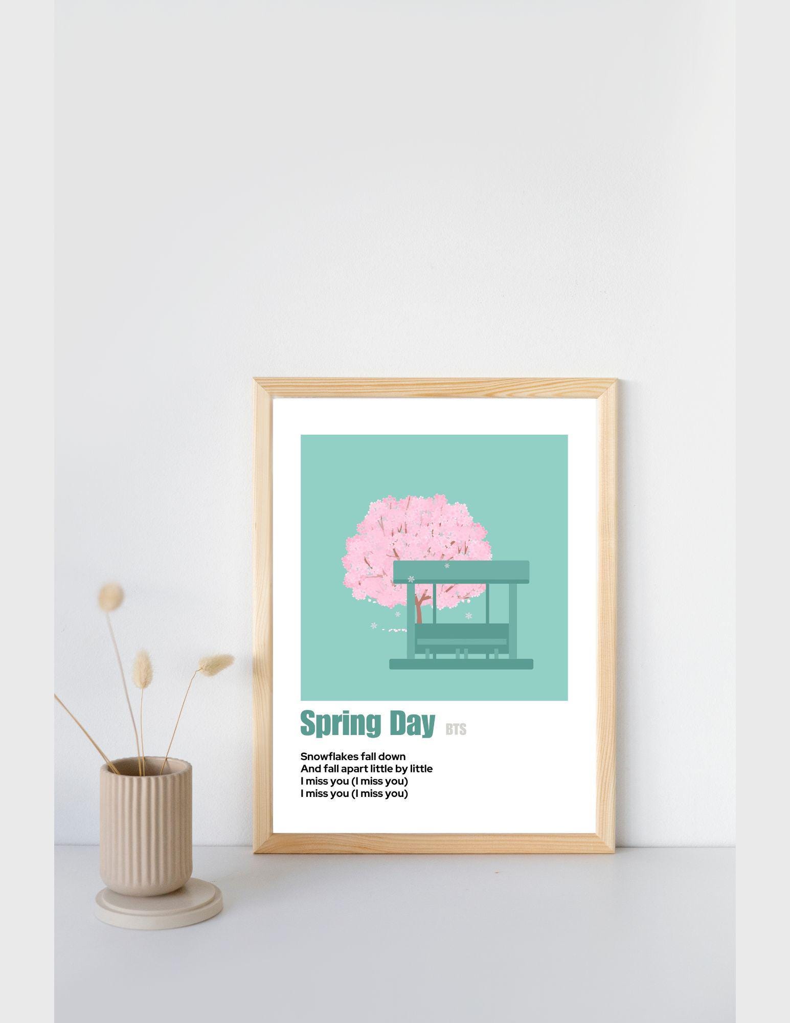 BTS Spring Day - Digital Art Wall Print - BTS Wall Art - Aesthetic Kpop ...