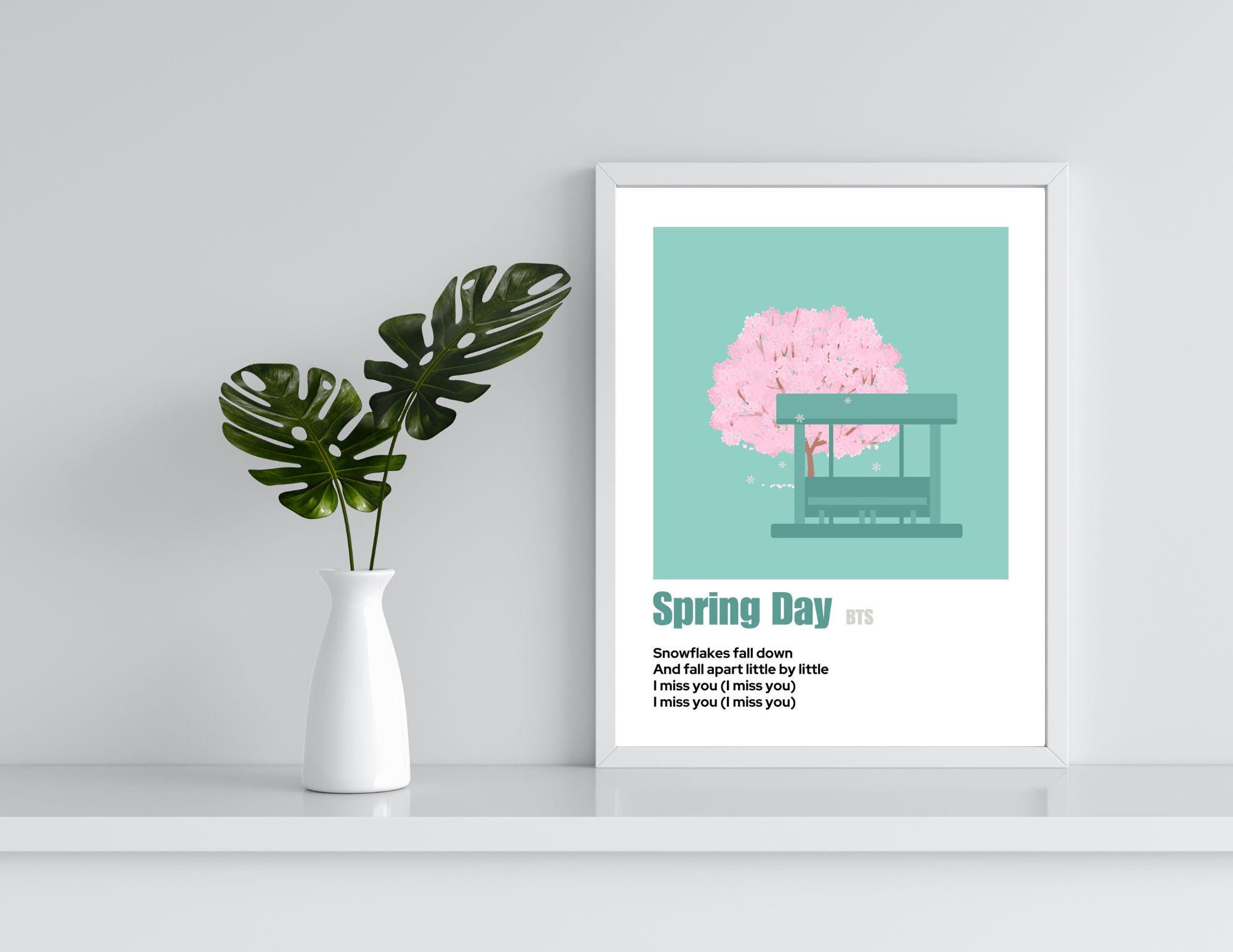 BTS Spring Day - Digital Art Wall Print - BTS Wall Art - Aesthetic Kpop ...