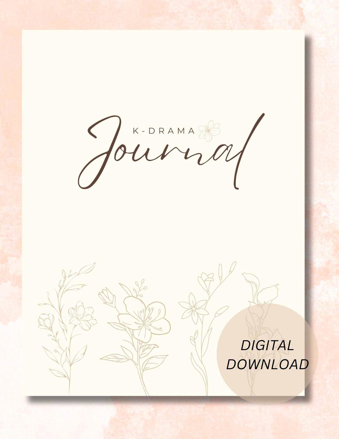 K-drama Journal - Digital K-drama Journal Download - Minimalist Journal ...