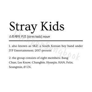 Stray Kids & STAY Definition Prints - Minimalist Word Printable - Kpop ...