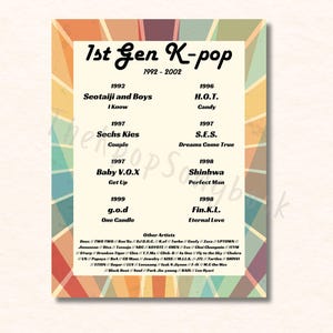 K-pop Generations - Digital Kpop List - Kpop Artists - Printable Music ...