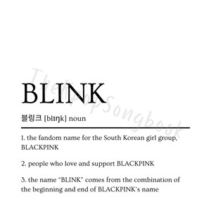 BLACKPINK & BLINK Definition Prints Minimalist Word Printable Kpop ...