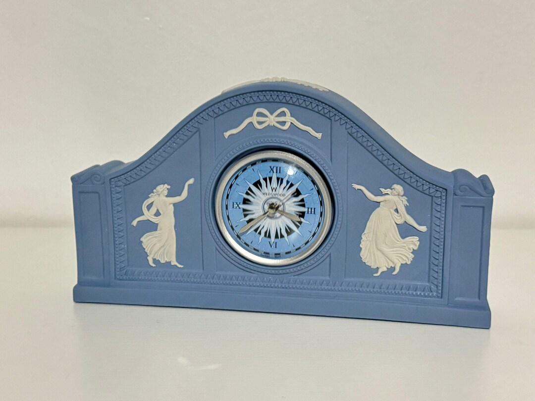 Blue Wedgwood Jasperware Clock - Etsy