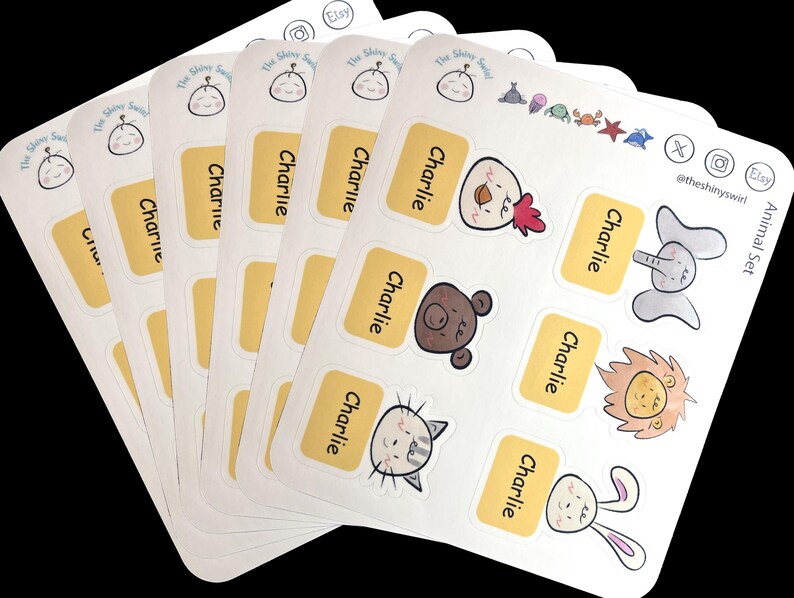 Large Stick on Name Labels, School Name Stickers, School Name Tags ...