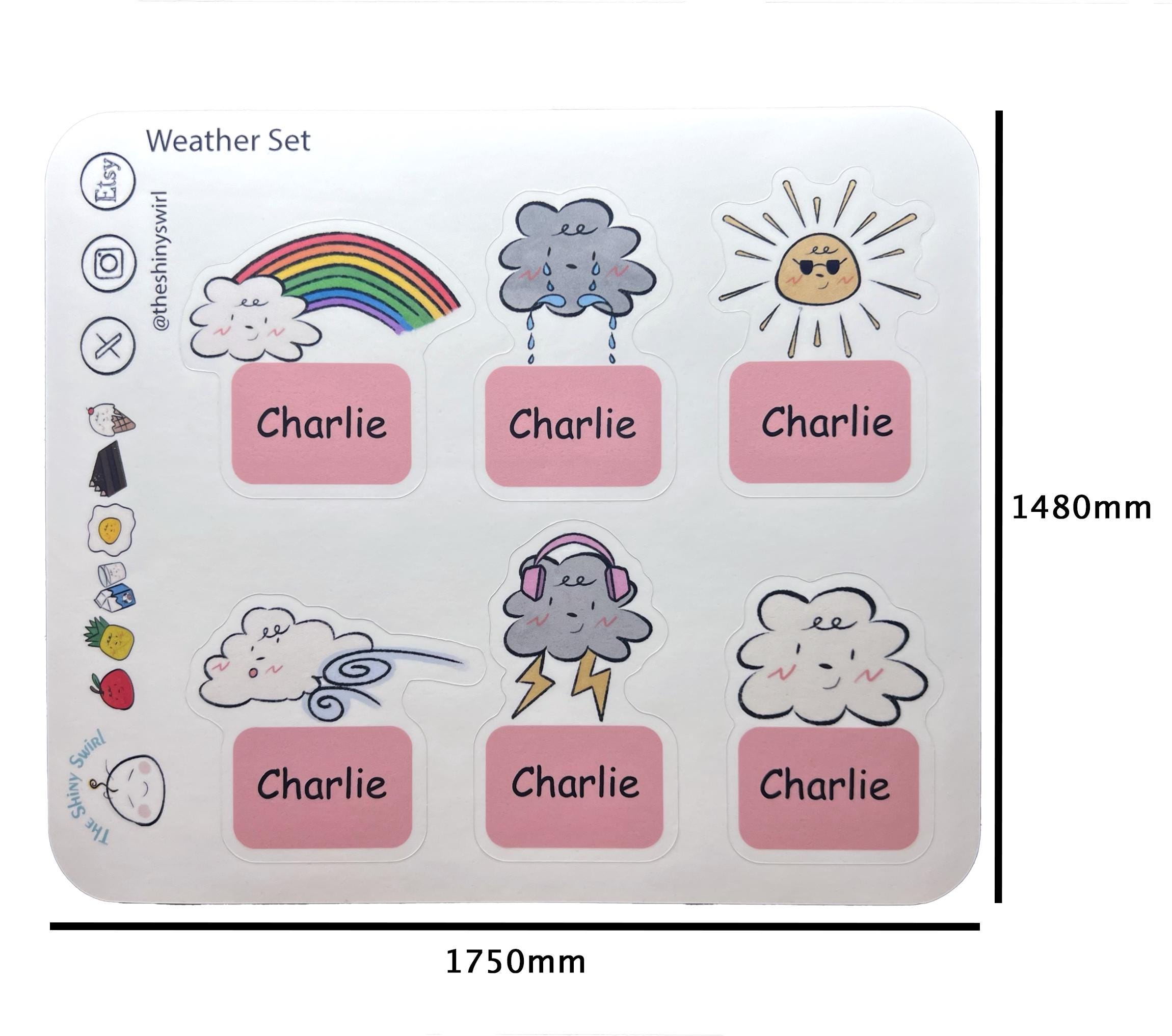 Large Stick on Name Labels, School Name Stickers, School Name Tags ...