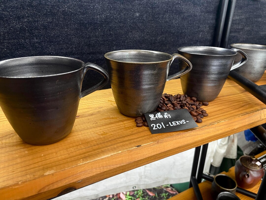 Japanese Coffee Mug Handmade Only One Cup BIZEN Ware All-natural Color ...