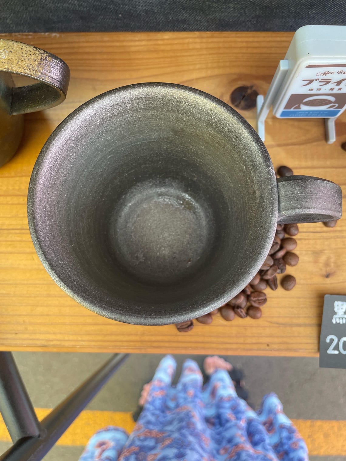 Japanese Coffee Mug Handmade Only One Cup BIZEN Ware All-natural Color ...