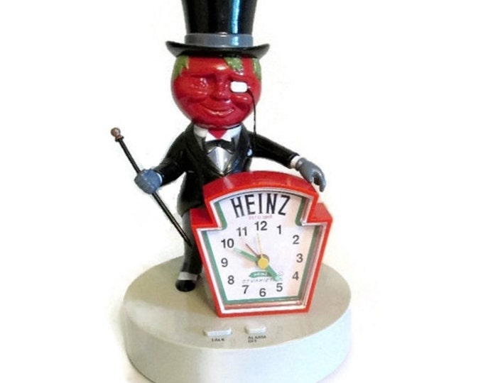 Vintage Heinz Tomato Head Clock - Mr. Aristocrat - Kitsch Kitchen Decor ...