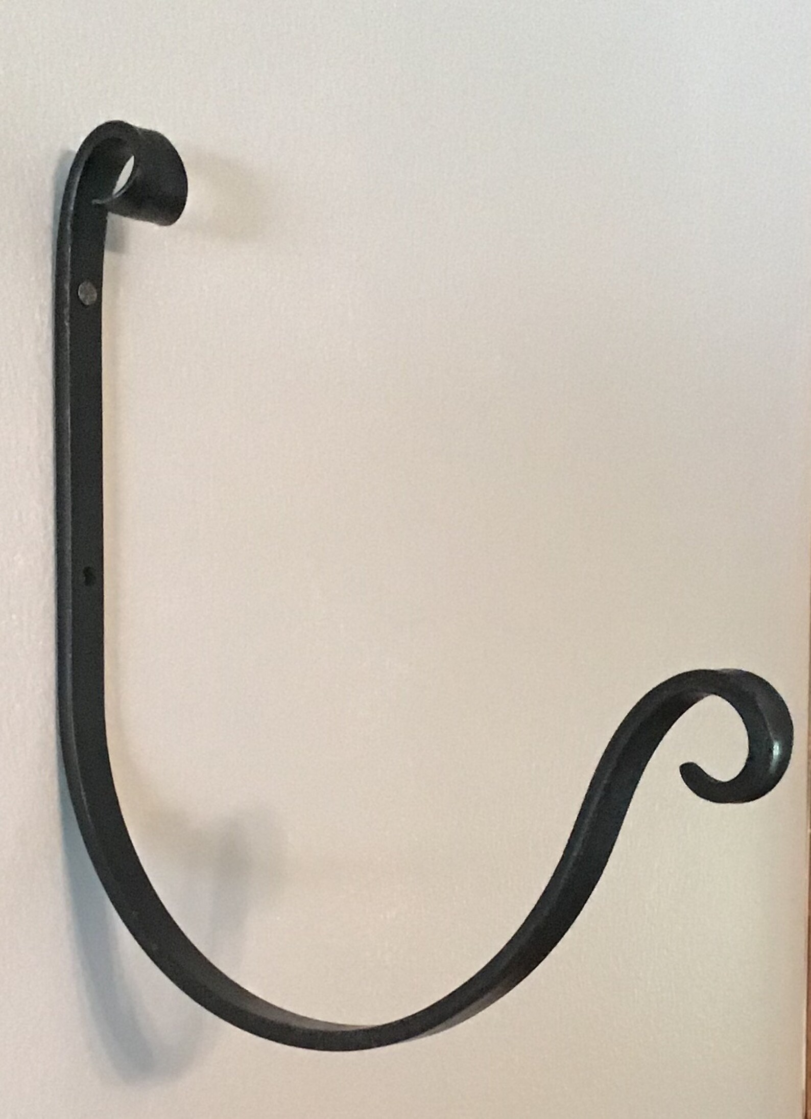 Hand Forged Small Plant or Display Hanger - 8.5 X 7.5 Inches - Blue ...