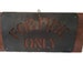 Vintage Metal FOR FIRE ONLY Sign Mounted on Wood - Industrial ...