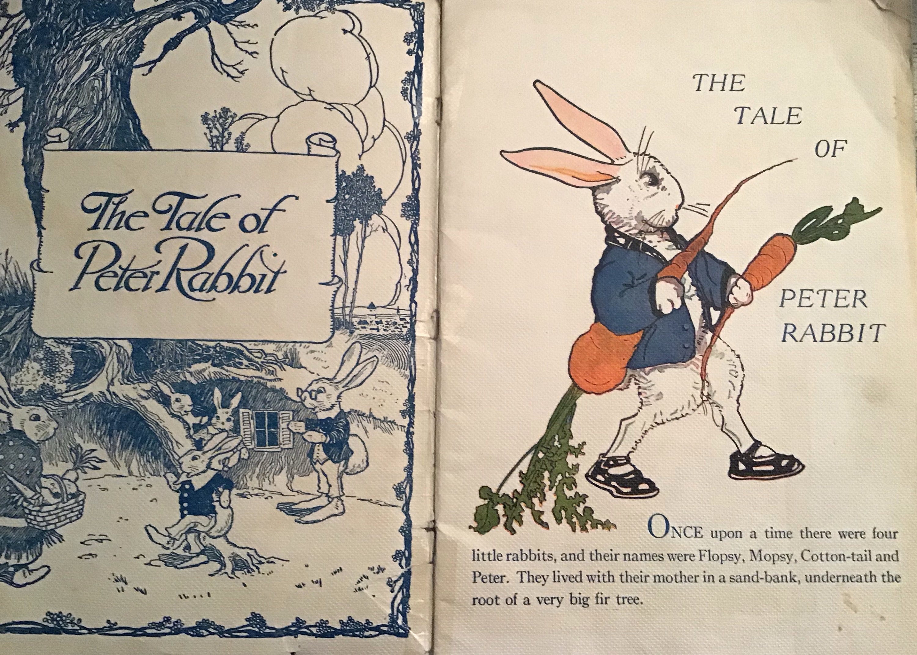 The Tale of Peter Rabbit 1932 Linen Book Saafield Frances Brundage ...