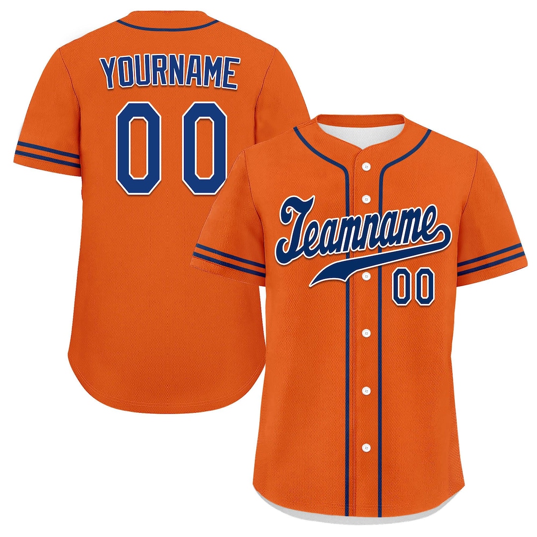 Personalized Name Team, Custom Stripe Line Color Baseball Jersey for ...