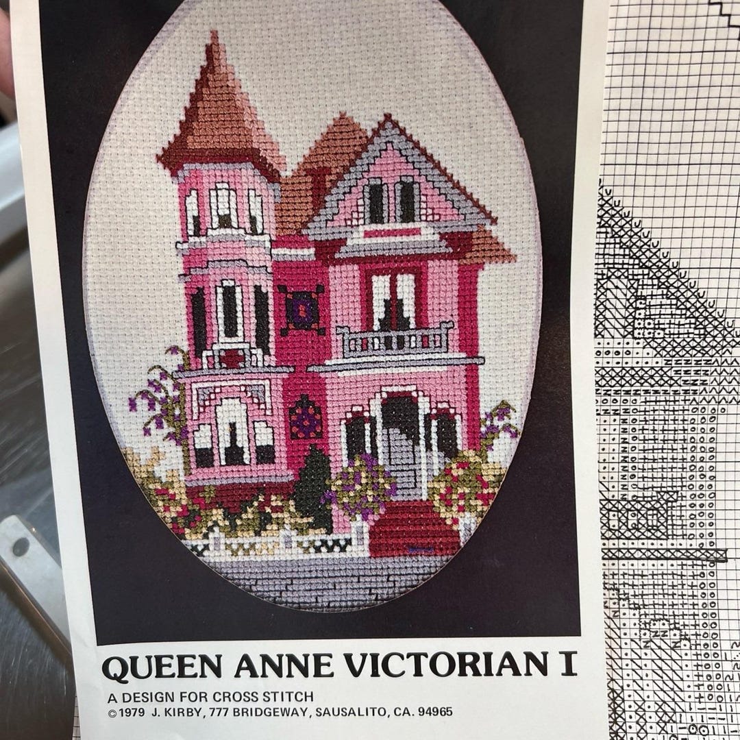 Judith Kirby Cross Stitch Pattern Queen Anne Victorian I 1979 Vintage ...