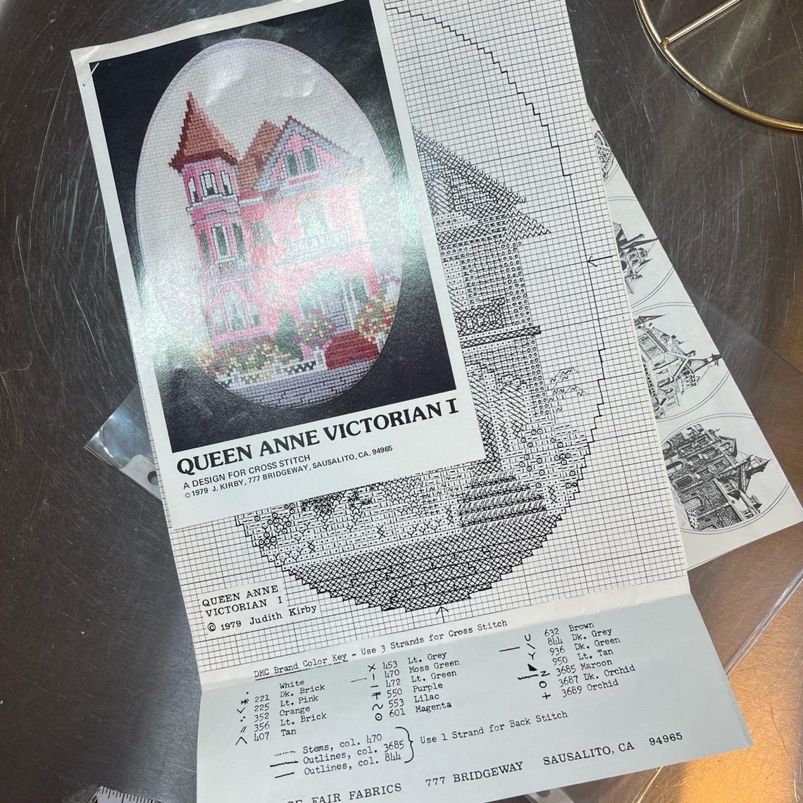 Judith Kirby Cross Stitch Pattern Queen Anne Victorian I 1979 Vintage ...