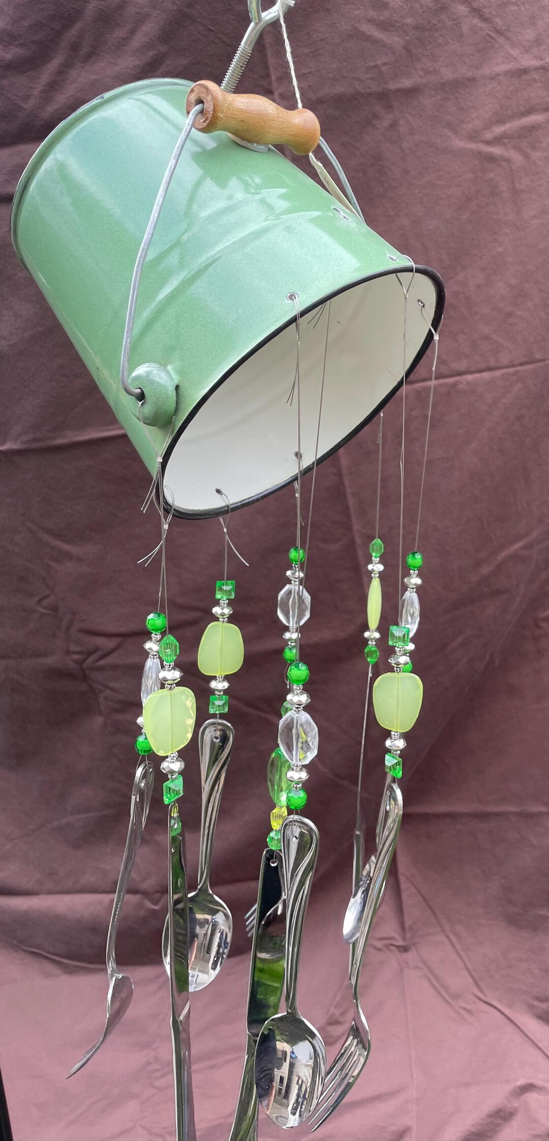 Cute Metal Bucket Wind Chime - Etsy