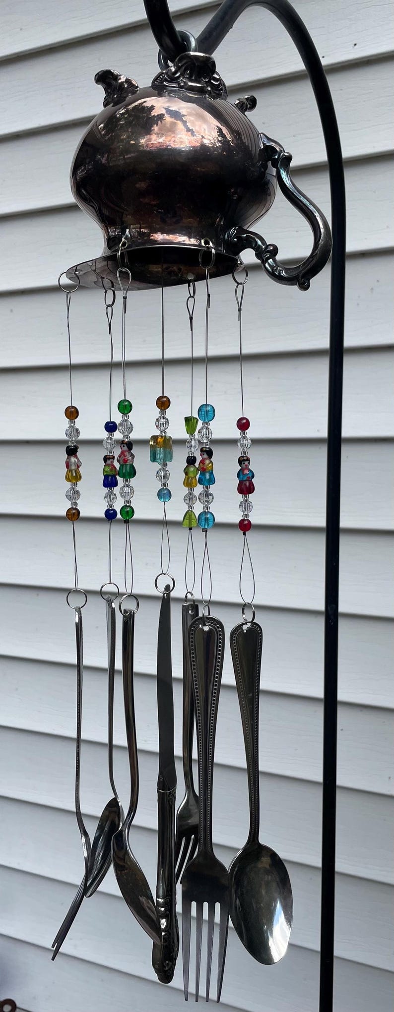 Vintage Silver Wind Chime - Etsy