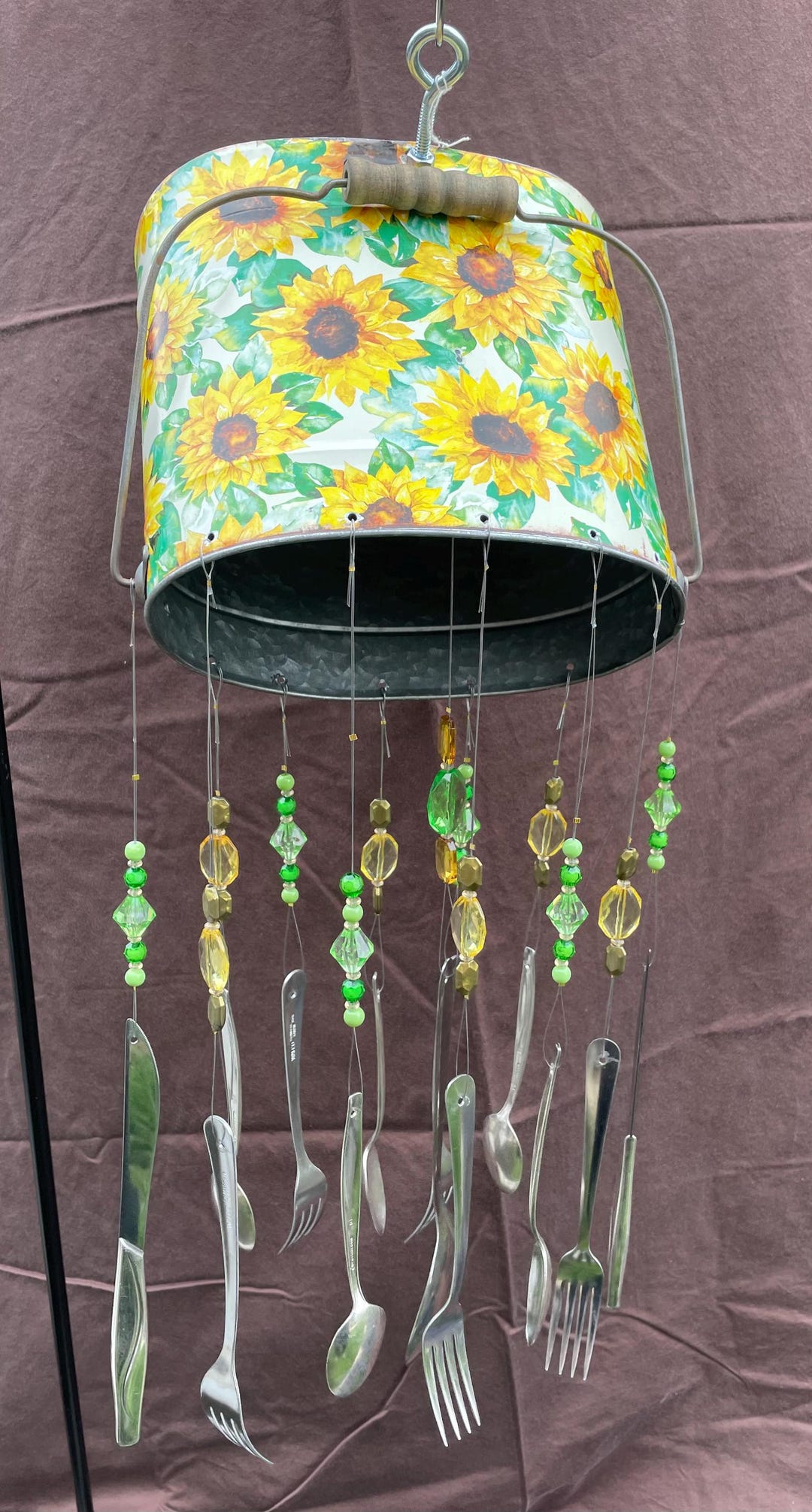 Cute Metal Bucket Wind Chime - Etsy