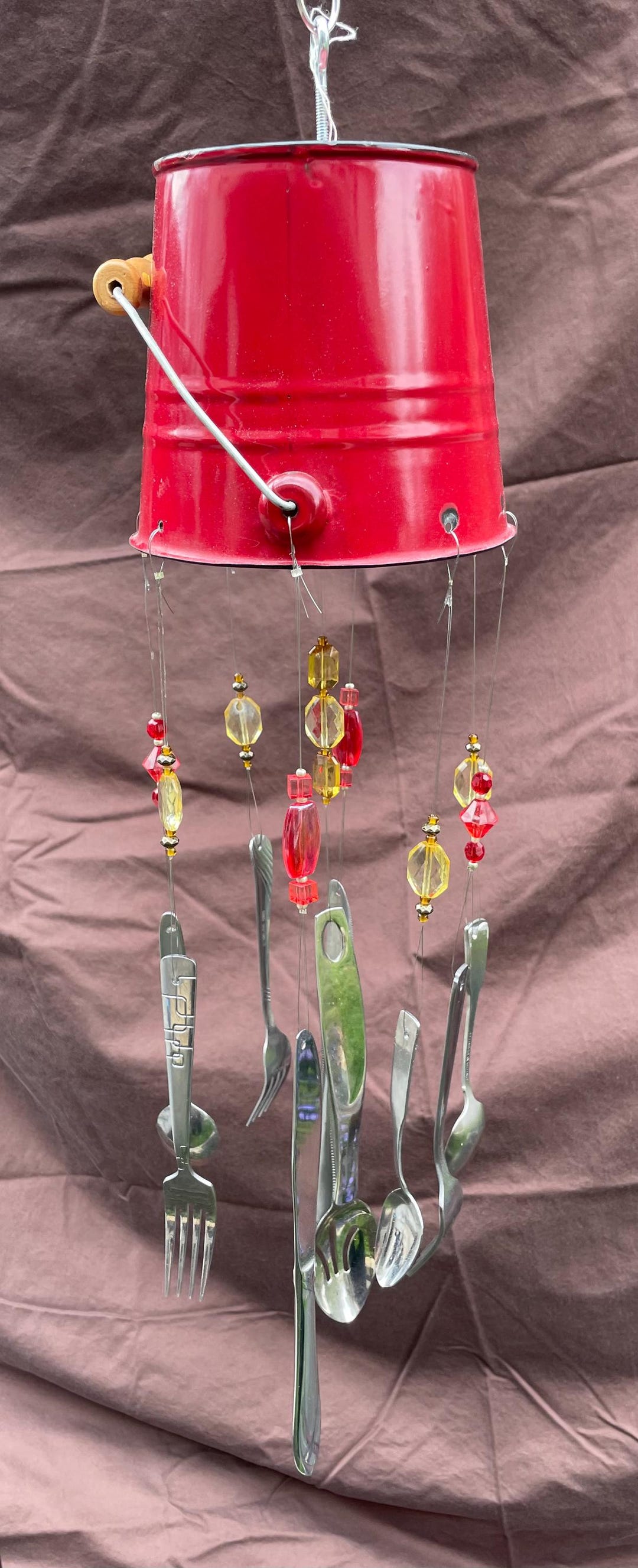 Cute Metal Bucket Wind Chime - Etsy
