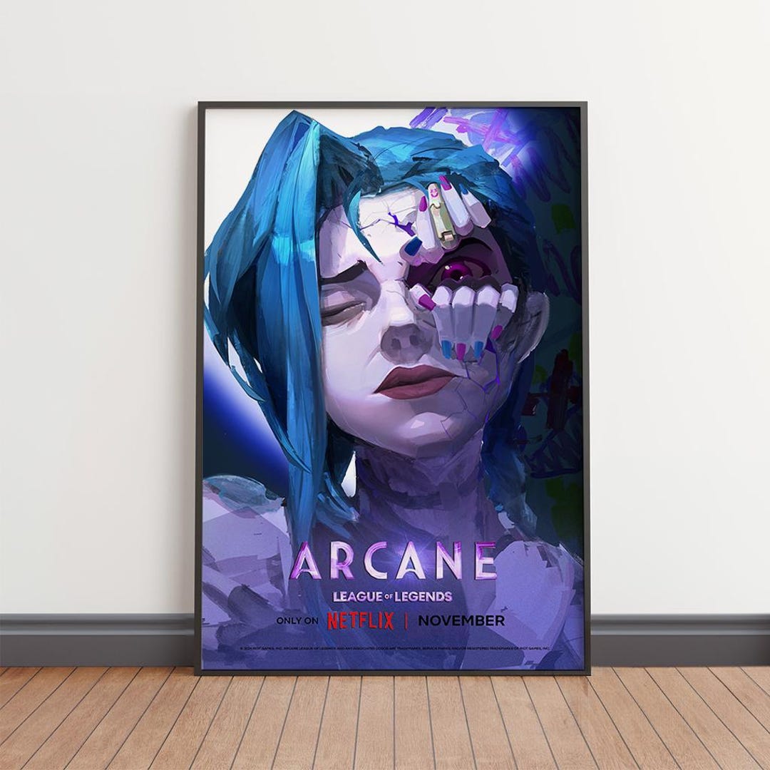 Arcane Poster, Jinx Wall Art, Arcane League of Legends Poster Art ...
