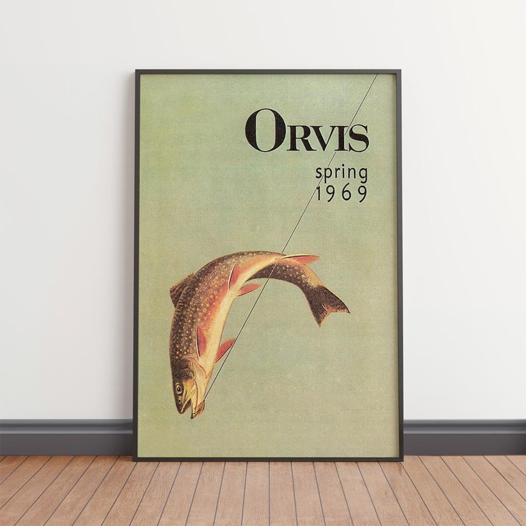 Orvis Spring 1969 Trout Fly Fishing Poster, Art Collectibles Posters ...