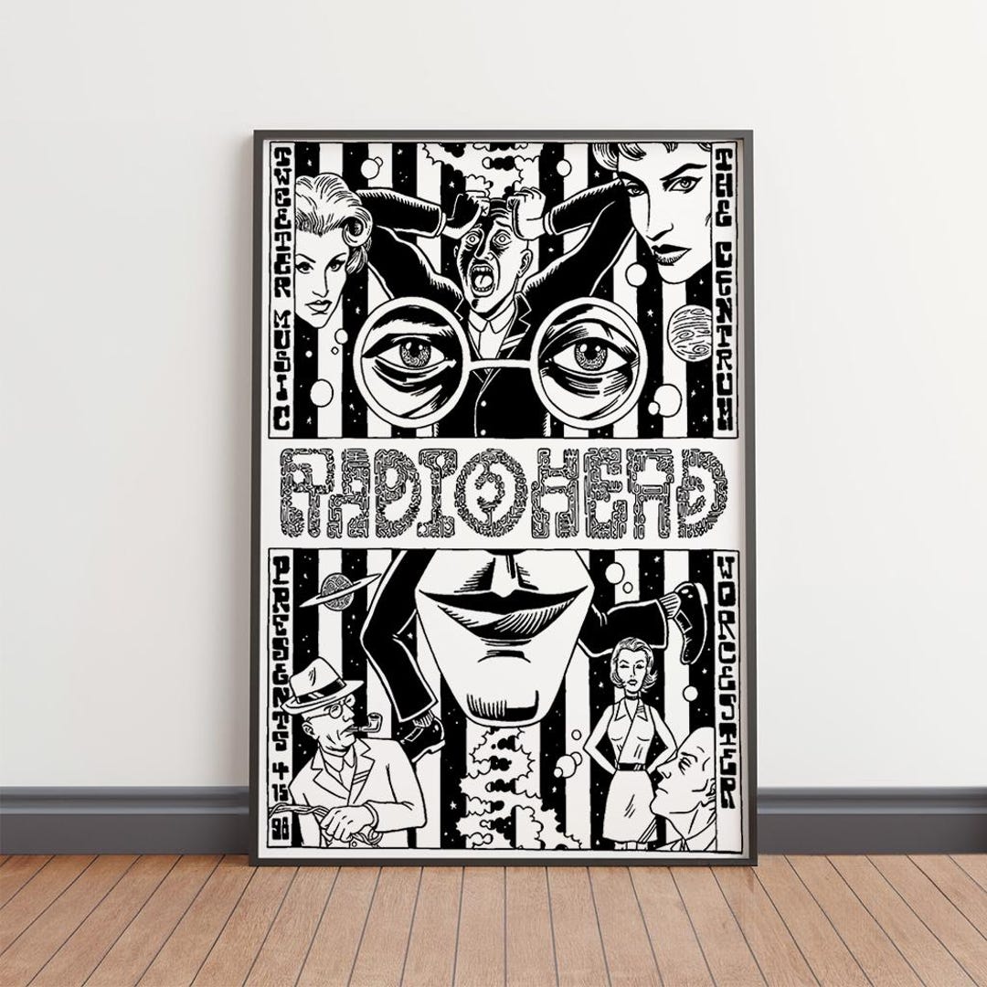 Radiohead Music Poster, Art Collectibles Posters, Limited Edition ...
