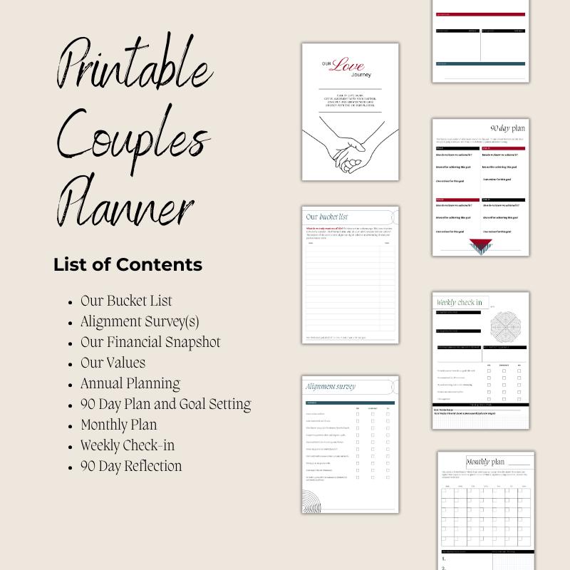 Couples Planner | Weekly Couples Check-in | Couples Goal Setting | 90 ...