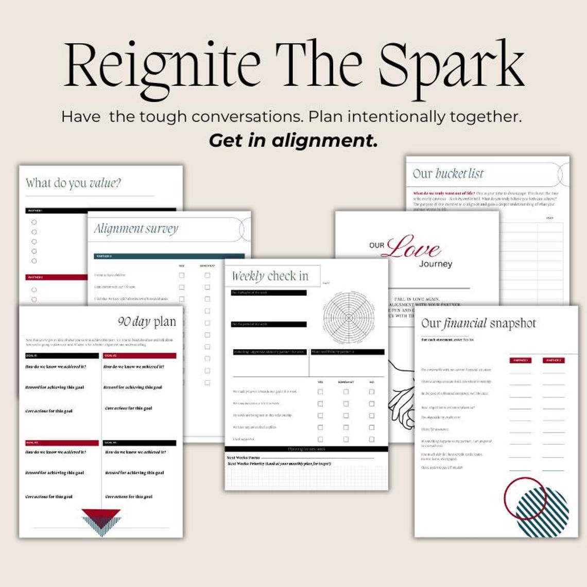 Couples Planner | Weekly Couples Check-in | Couples Goal Setting | 90 ...