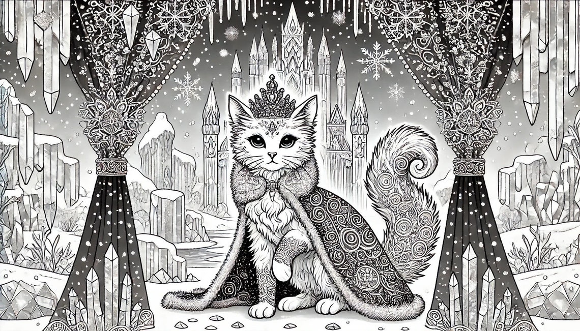 Cat Coloring Pages - Etsy