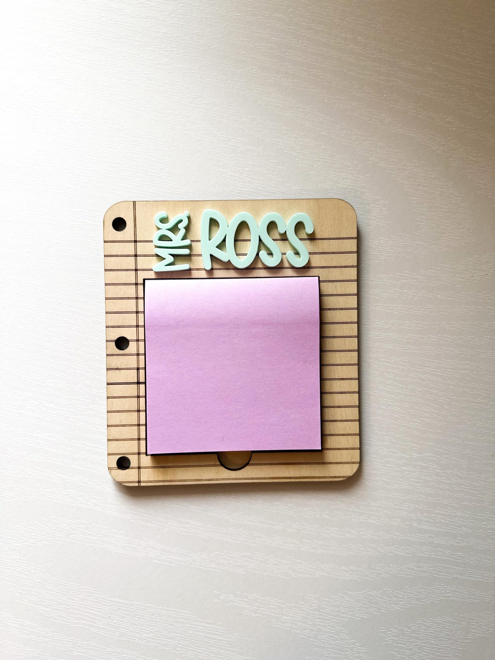 Lined Paper Sticky Note Pad Holder | Personalized Sticky Note Pad ...