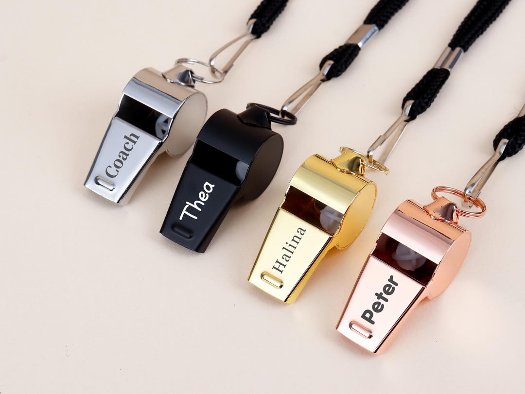 Personalized Whistle,engraved Whistle Custom,sports Whistle Necklace ...