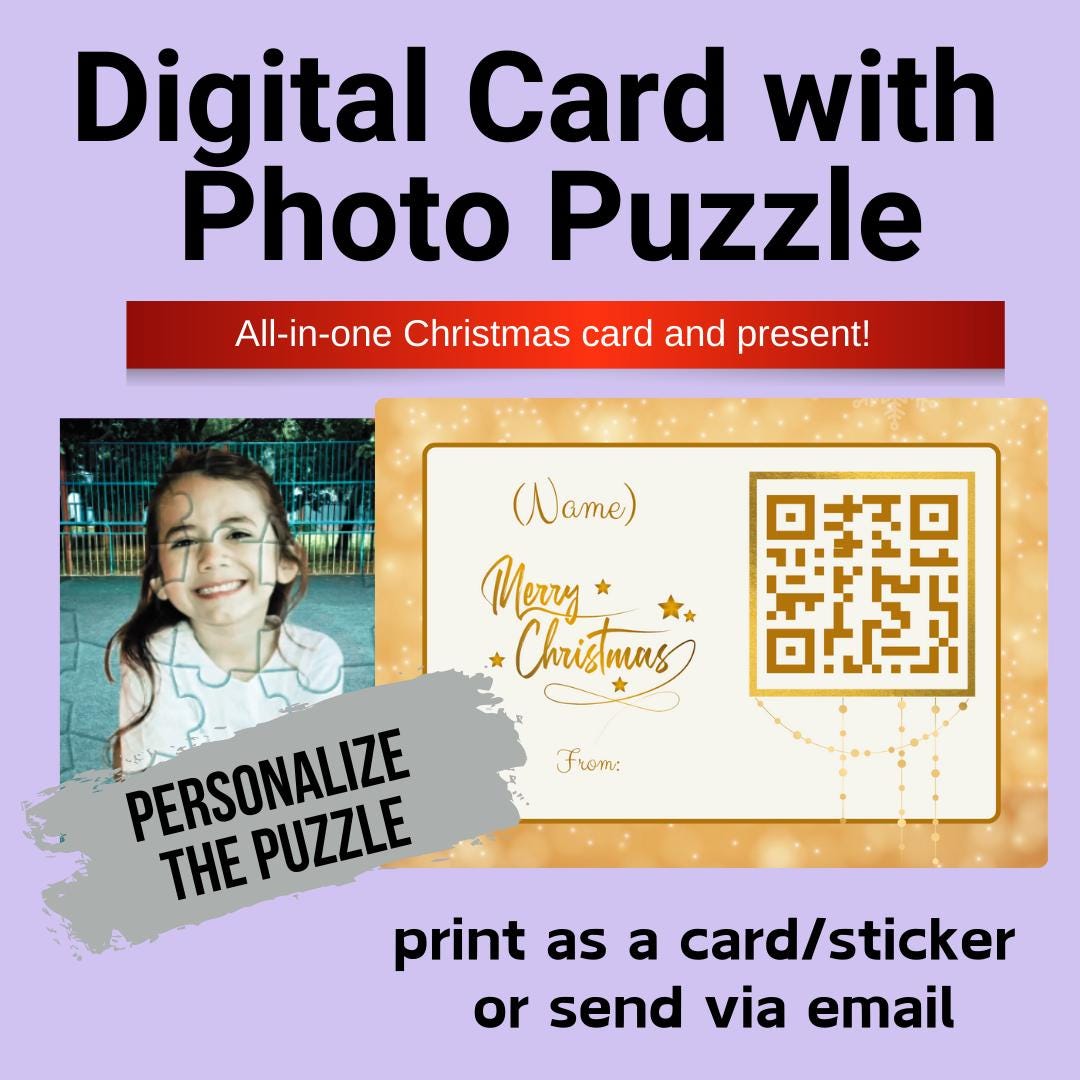 Create Your Own Puzzle Virtual Christmas Card Long Distance ...