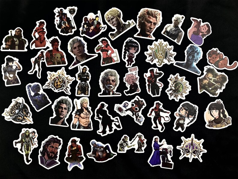 Baldur's Gate Stickers Baldur's Gate Game Stickers Game Character ...