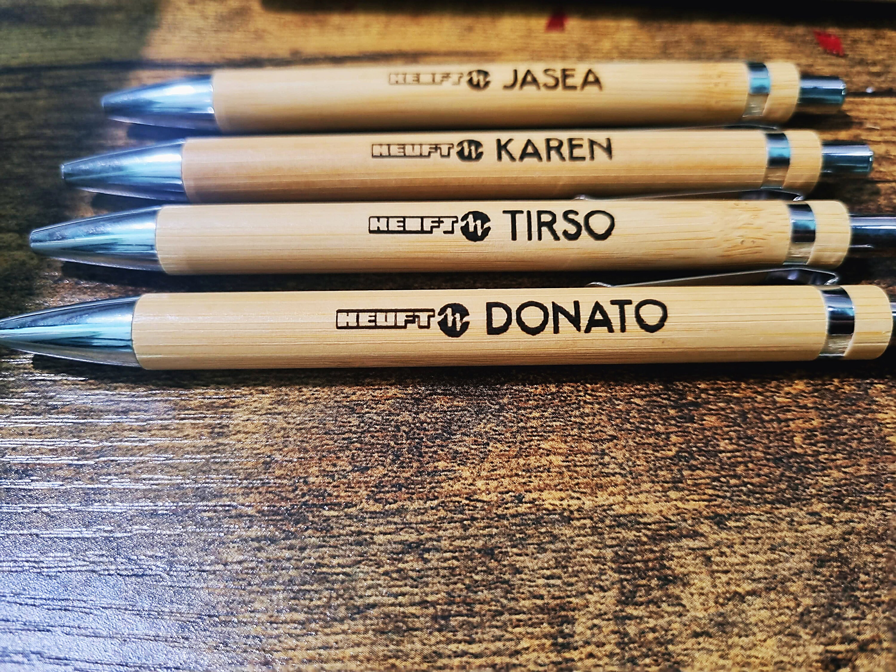 Eco Friendly Laser Engraved Natural Wooden Pen Made With Bamboo ...