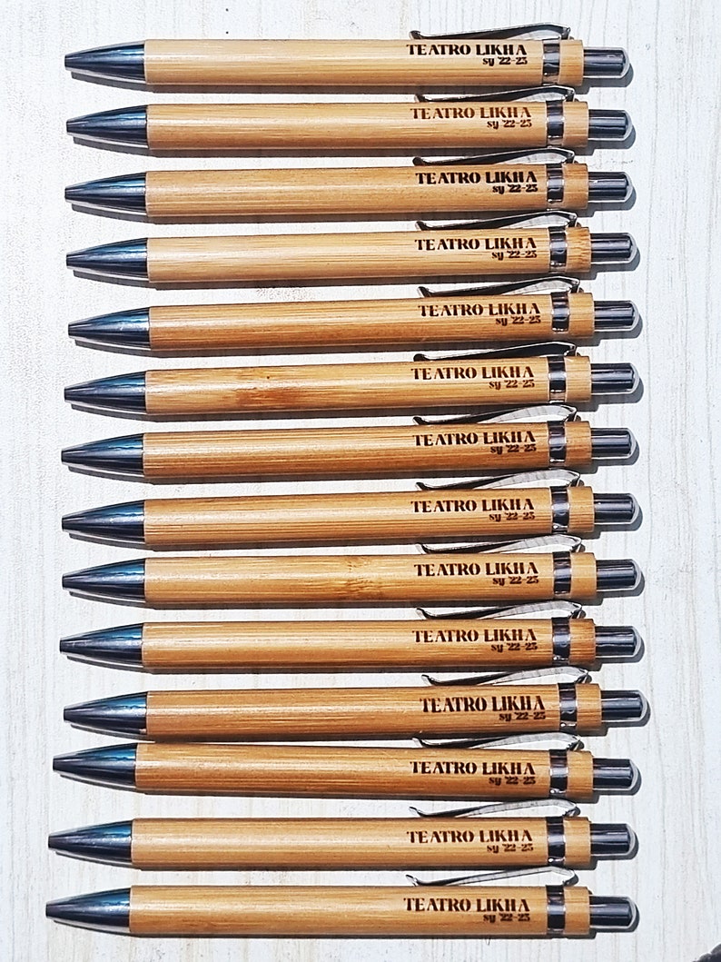 Eco Friendly Laser Engraved Natural Wooden Pen Made With Bamboo ...